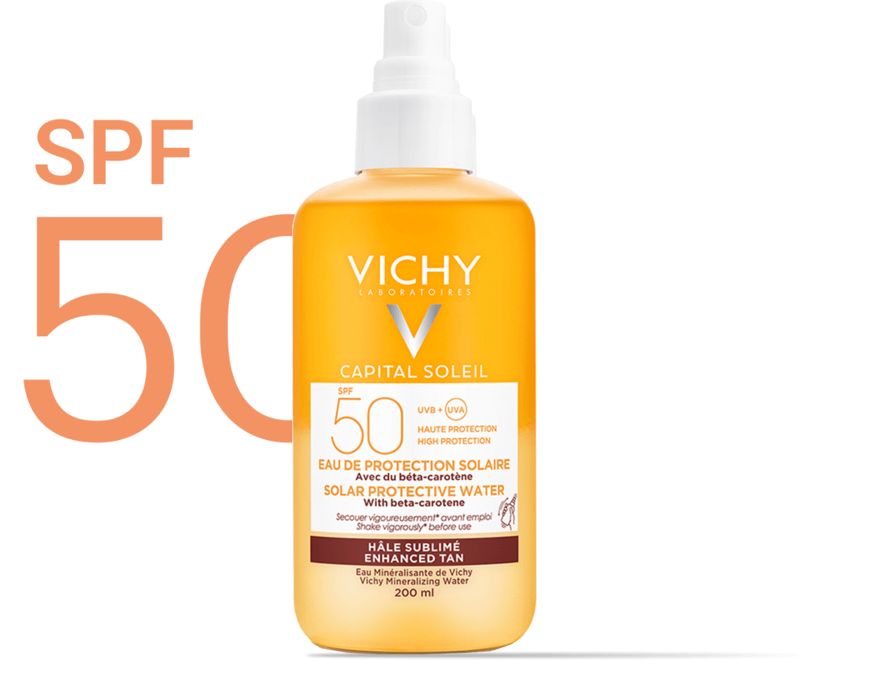 VICHY Двухфазный солнцезащитный спрей-активатор загара [SPF 50 ...